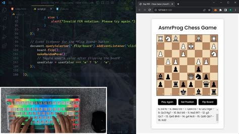 asmr programming chess game coding vs computer no talking youtube