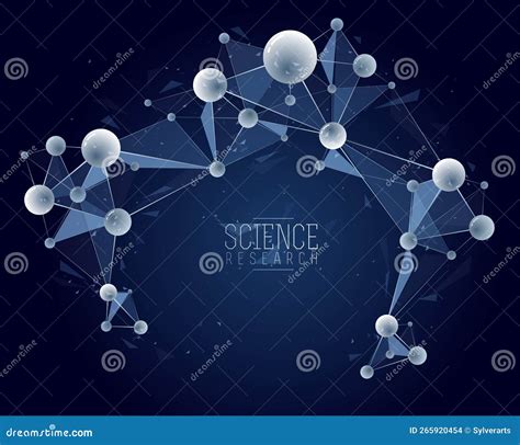 Vector Molecules Scientific Chemistry And Physics Theme Vector Abstract Background Micro And