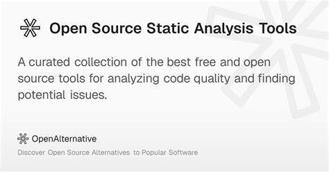 Best Open Source Static Analysis Tools 2025