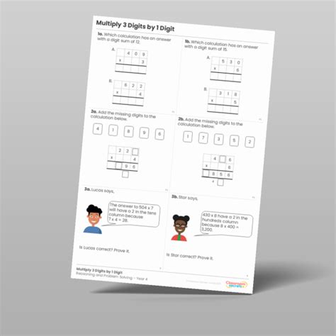 Year 4 Multiply 3 Digits By 1 Digit Reasoning And Problem Solving Resource Classroom Secrets
