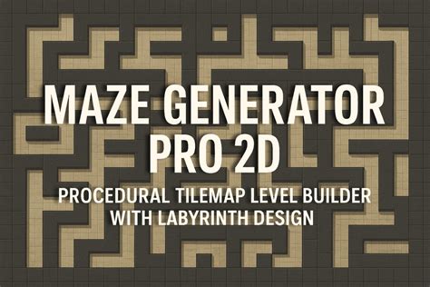 Maze Generator Pro 2d Procedural Tilemap Level Builder With Labyrinth Design Level Design
