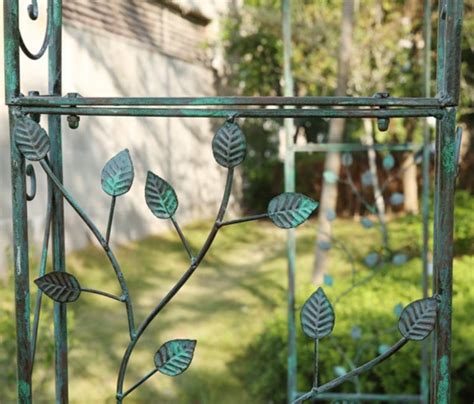 나뭇잎 버드 와이드 아치 정원게이트철재조형 Cherhomes