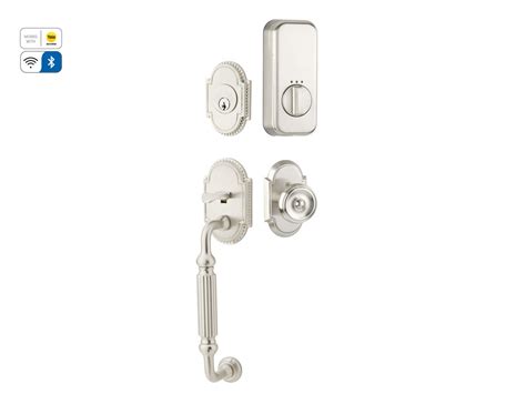 Emtek Knoxville Handleset With Empowered Motorized Smart Lock Upgrade Emp4310