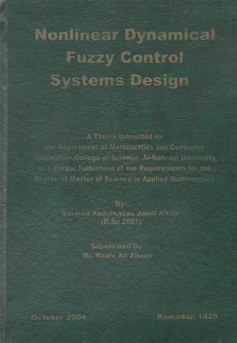 Pdf Nonlinear Dynamical Fuzzy Control Systems Design