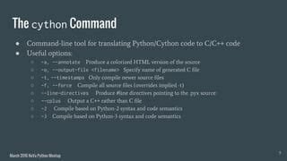 Brief Introduction To Cython PPT