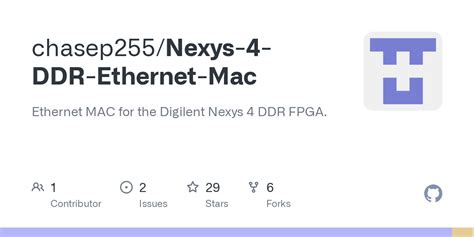Github Chasep255 Nexys 4 Ddr Ethernet Mac Ethernet Mac For The Digilent Nexys 4 Ddr Fpga