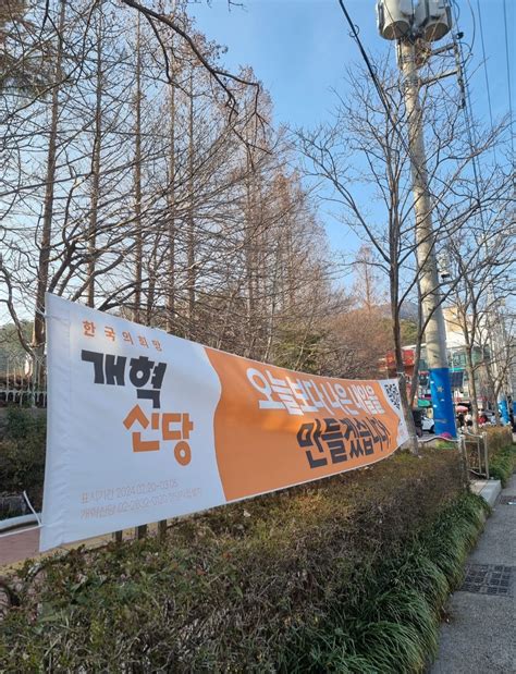 부산에 설치된 개혁신당 현수막 정치시사 에펨코리아