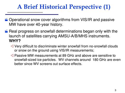 Ppt Development Of A Satellite Passive Microwave Snowfall Detection