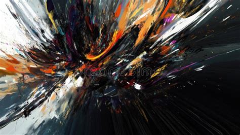 Abstract Explosion Of Colors And Shapes Creating Dynamic Visual Energy Stock Image Image Of