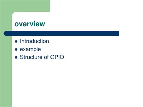 PPT GPIO PowerPoint Presentation Free Download ID