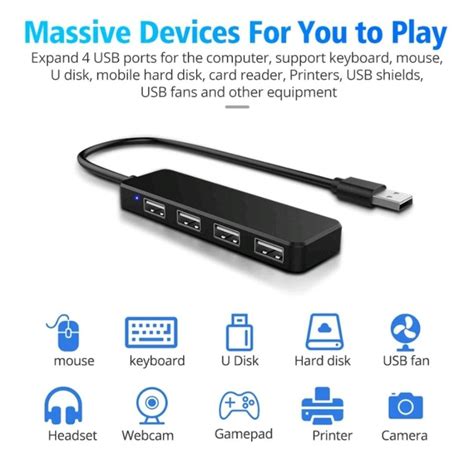 USB HUB High Speed Ports USB Hub USB Port Portable OTG Hub USB Splitter TV Home