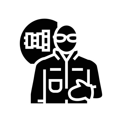 Millwright Repair Worker Glyph Icon Vector Illustration 20376074 Vector Art At Vecteezy