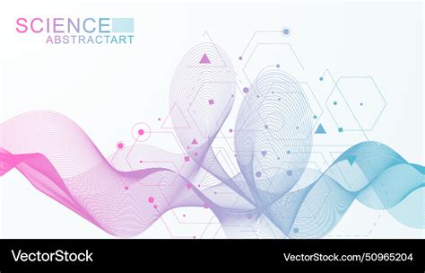 Geometric Abstract Background With Connected Line Vector Image