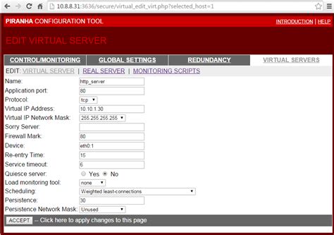 setting up a load balancing lvs nat cluster with piranha lisenet