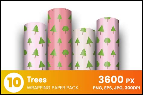 Trees 10 Wrapping Paper