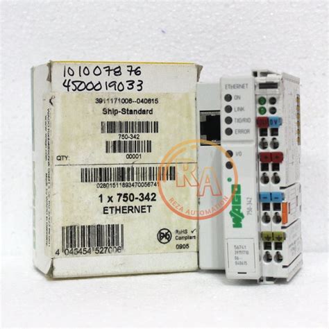 Rj45 Buscoupler Connection Wago 750 342 Fieldbus Coupler Ethernet At Rs