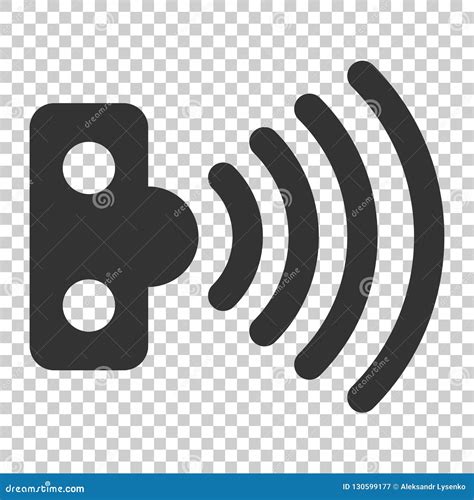 Motion Sensor Icon In Flat Style Sensor Waves Vector Illustration On Isolated Background