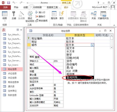 access如何设置某字段输入方式为下拉列表选择？使用access查询向导为字段输入下拉选择数据的制作步骤【access软件网】