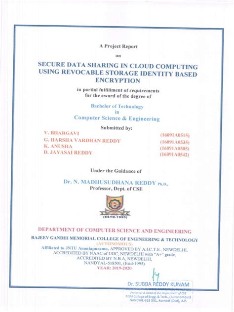 2019 20secure Data Sharing In Cloud Computing Using Revocable Storage
