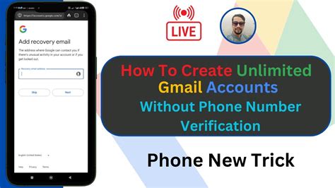 how to create unlimited gmail accounts without phone number