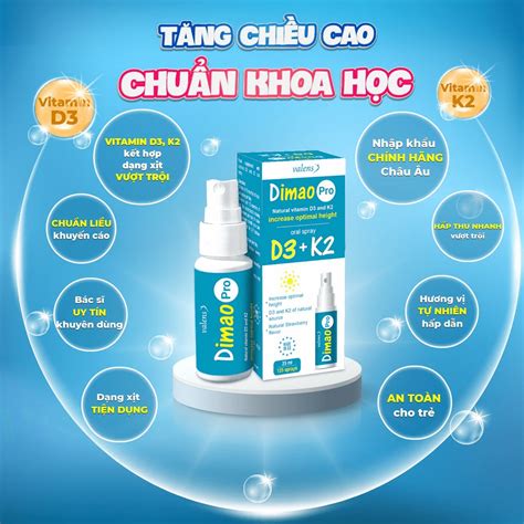 Vitamin D3k2 Dimao Pro Dạng Xịt