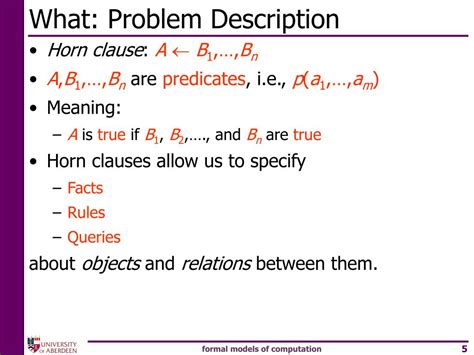 Ppt Formal Models Of Computation Part Ii The Logic Model Powerpoint