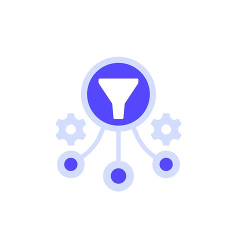 Data Filtering Icon With A Funnel And Gears 25713055 Vector Art At Vecteezy