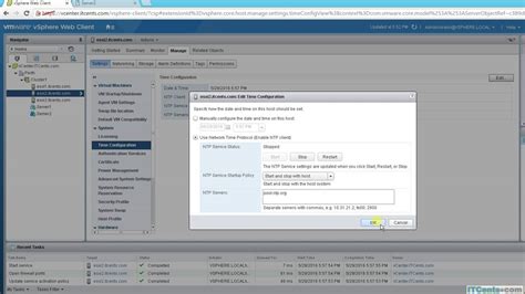 How To Configure Esxi 65 Network Time Protocol Ntp Via
