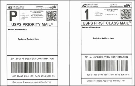 10 Usps Shipping Label Template Free Sampletemplatess Sampletemplatess
