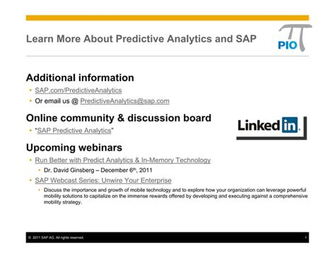 Davenport Webinar Predictive Analytics PPT