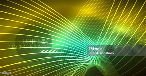 네온 빛나는 마술 배경 네온 배너 밤 하늘 배경 화면 마법의 빛 효과 크리스마스 추상 패턴입니다 0명에 대한 스톡 벡터 아트 및 기타 이미지 Istock