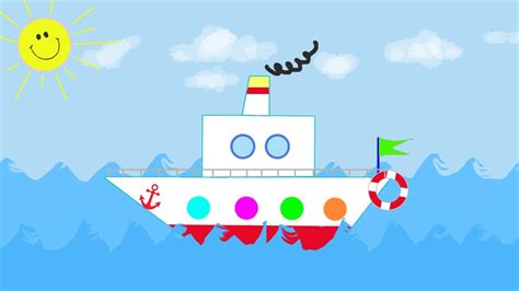Раскраска Весёлый кораблик для малышей и детей Youtube