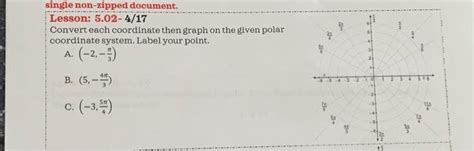 Solved Lesson Convert Each Coordinate Then Graph Chegg Com