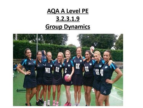 Aqa A Level Pe Group Dynamics Teaching Resources
