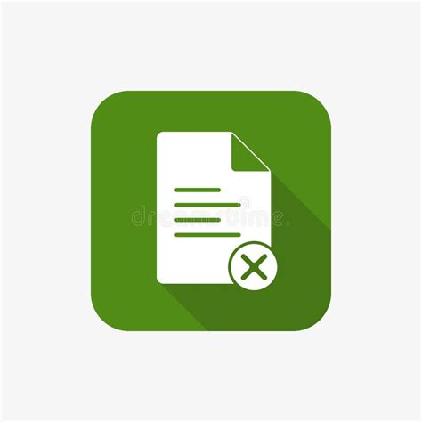 File With Cancellation Cross Sign Delete Or Cancel Document Icon Stock Vector Illustration Of