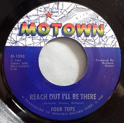 Hear It 60s Motown 45 Rpm Record The Four Tops Reach Out Ill Be Thee