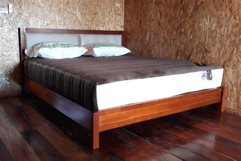 เตียงไม้จริง Richy หัวเบาะหนัง 6 ฟุต 8 990 7line ที่นอน เคทีเอ็มลิฟวิ่งมอลล์ Koncept