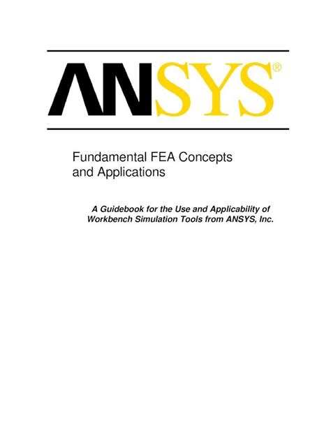 PDF ANSYS Workbench Fea Concepts DOKUMEN TIPS