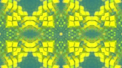 Seamless Loop Animation With Moving Pattern Of Colored Shapes 3d