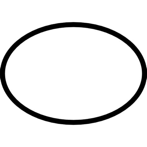 Ellipse Outline Shape Variant Icons Free Download