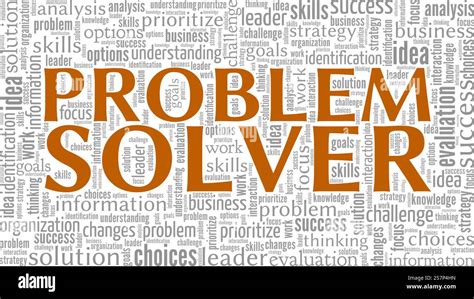 Problem Solver Conceptual Vector Illustration Word Cloud Isolated On