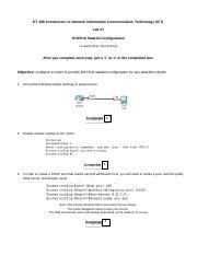 Lab Docx IFT Introduction To Network Information Communication Technology ICT Lab