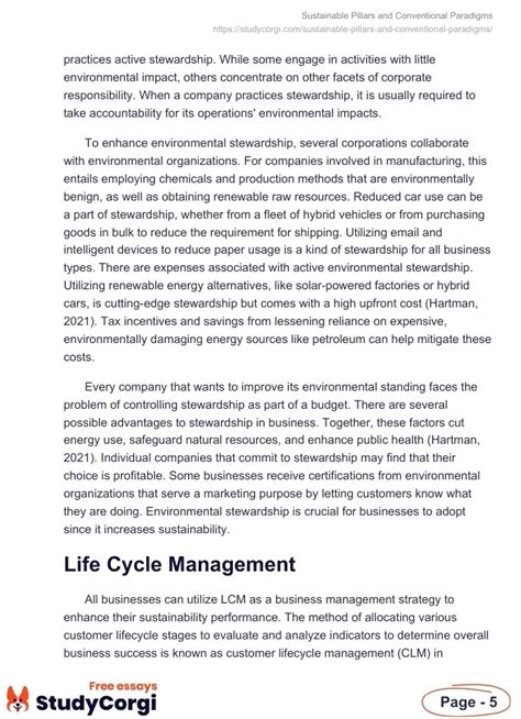 Sustainable Pillars And Conventional Paradigms Free Essay Example
