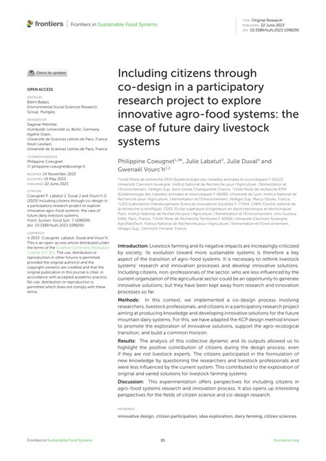 Pdf Including Citizens Through Co Design In A Participatory Research