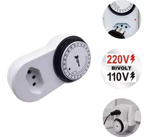 Temporizador Analógico Bivolt Timer Tomada Piscina 110v 220v