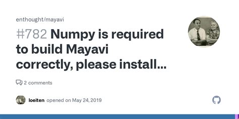 Numpy Is Required To Build Mayavi Correctly Please Install It First