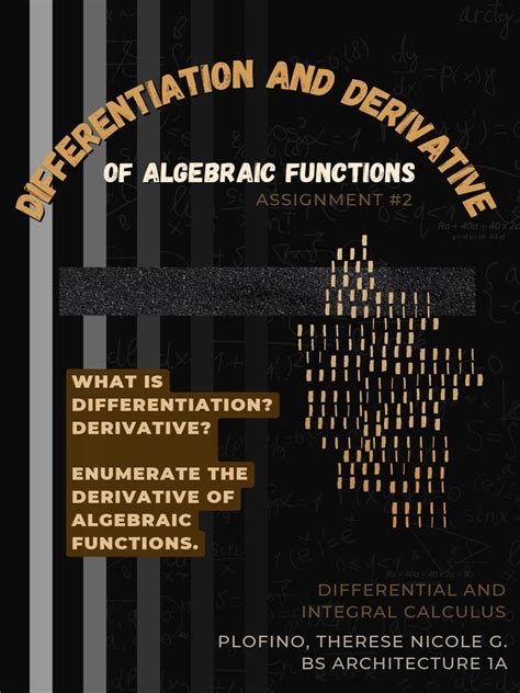 Math11 Differentiation And Derivative Of Of Algebraic Functions Pdf Derivative Function