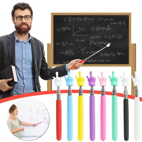 5pcs Telescopic Teachers Pointer Extendable Hand Pointer Finger Pointer Stick Mini Retractable