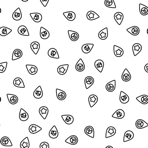 Location Gps Marker Set Seamless Pattern Vector 9928653 Vector Art At