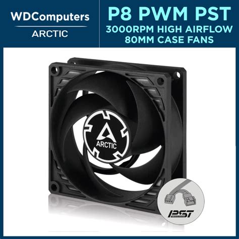 Arctic P8 Pwm Pst 80 Mm Case Fan With Pwm Sharing Technology Pst Fan Speed 200 3000 Rpm